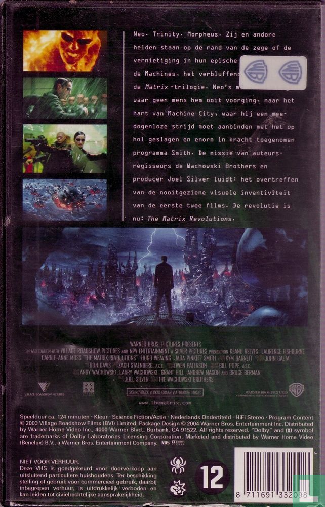 The Matrix Revolutions VHS 3 (2004) - VHS video tape - LastDodo