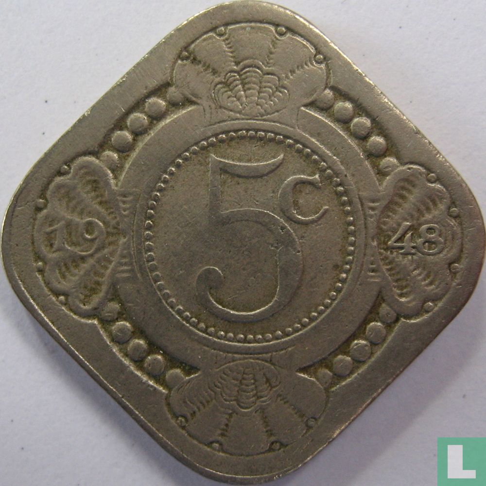 Curaçao 5 cent 1948 KM# 47 (1948) - Curaçao - LastDodo