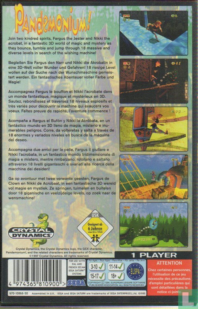 Pandemonium (1997) - Sega Saturne - LastDodo