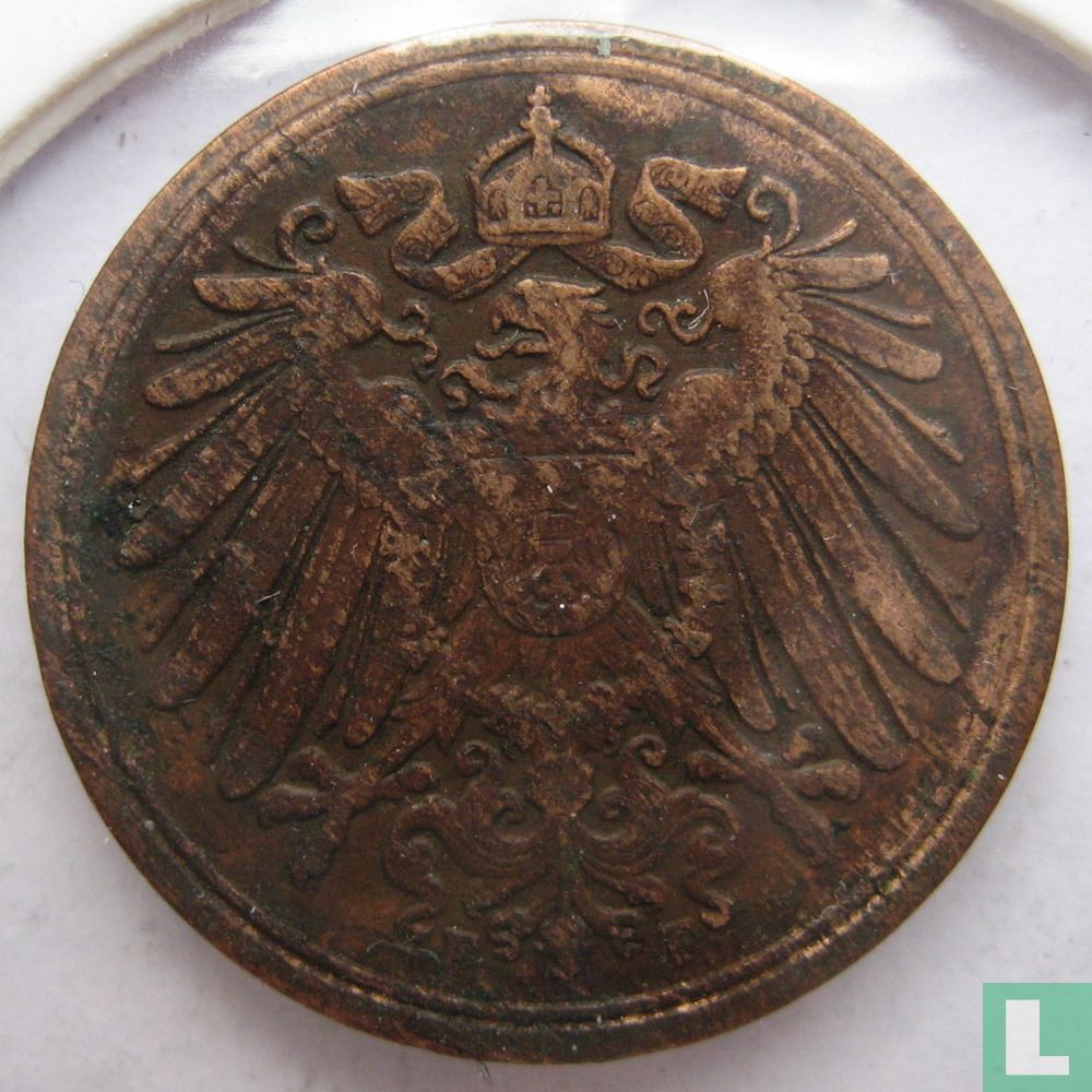 German Empire 1 pfennig 1899 (F) KM# 10 (1899) - Germany - LastDodo