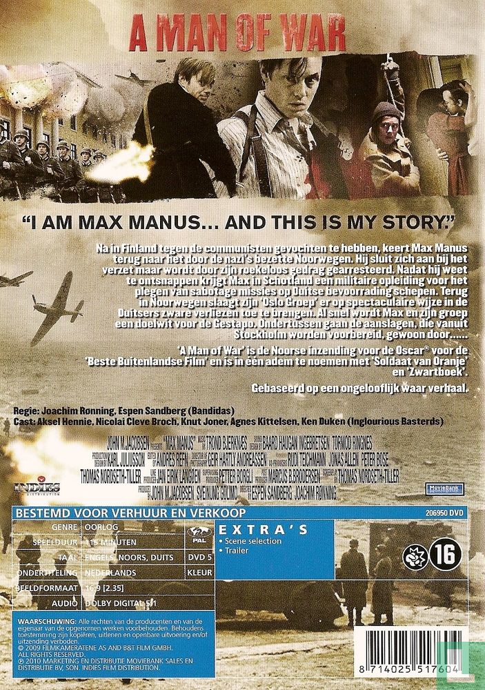 Max Manus - A Man of War DVD (2010) - DVD - LastDodo