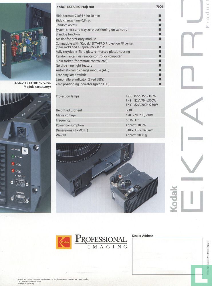 Ektapro 7000 Slide Projector (1992) - Kodak - LastDodo