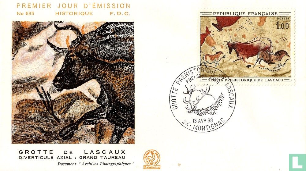 Prehistorische rotstekening (1968) - Frankrijk - LastDodo