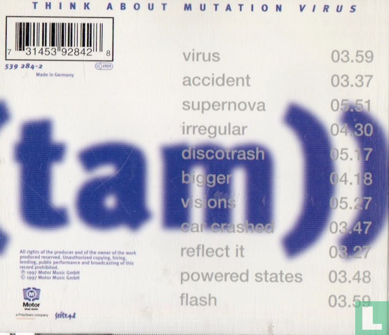 Virus CD 5392842 (1997) - Think about Mutation - LastDodo