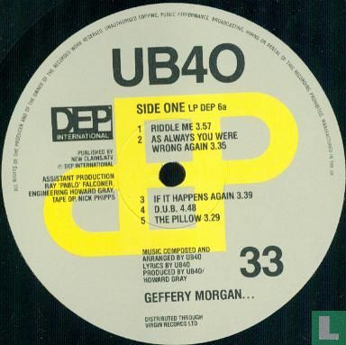 Geffery morgan... LP: LP'DEP 6 (1984) - UB40 - LastDodo