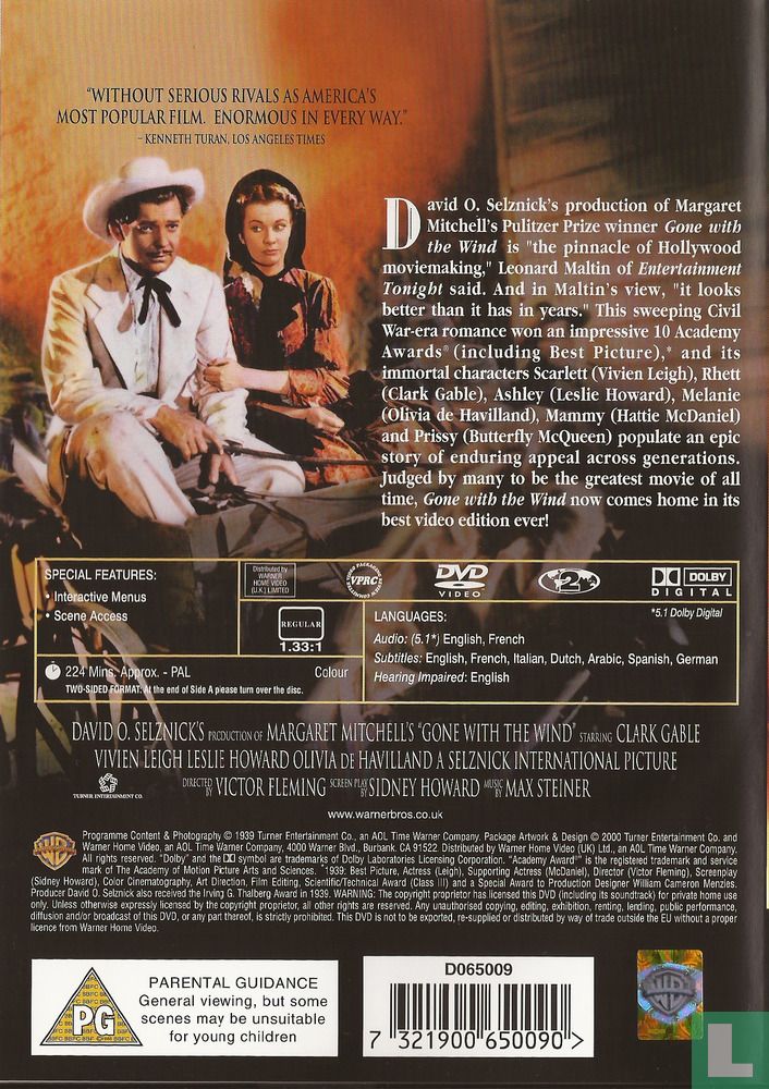 Gone with the wind DVD (2000) - DVD - LastDodo