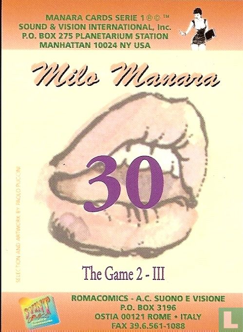 The game 2 - III 30 (1996) - Manara cards serie 1 - LastDodo