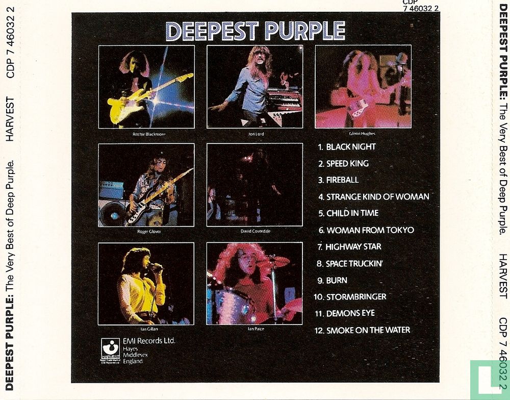 Deepest Purple: The Very Best Of Deep Purple CD CDP 7 46032 2 (1984 ...
