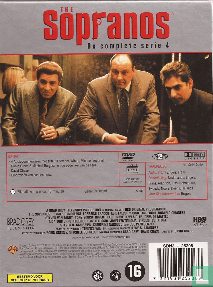 The Sopranos: De complete serie 4 DVD 4 (2003) - DVD - LastDodo