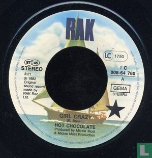 Girl Crazy Single 1 C 008-64 760 (1982) - Hot Chocolate - LastDodo