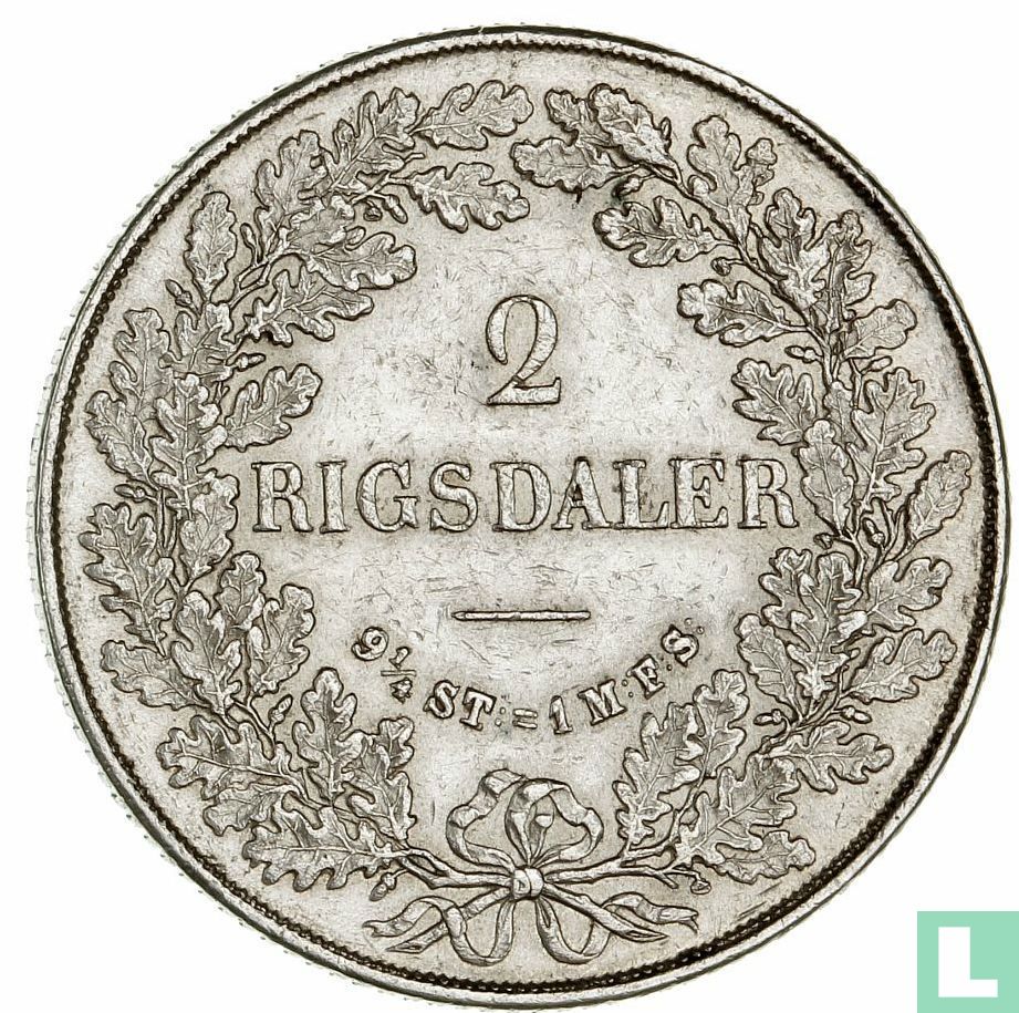 Denemarken 2 rigsdaler 1855 (Kopenhagen) KM# 761.2 (1855) - Denemarken - LastDodo