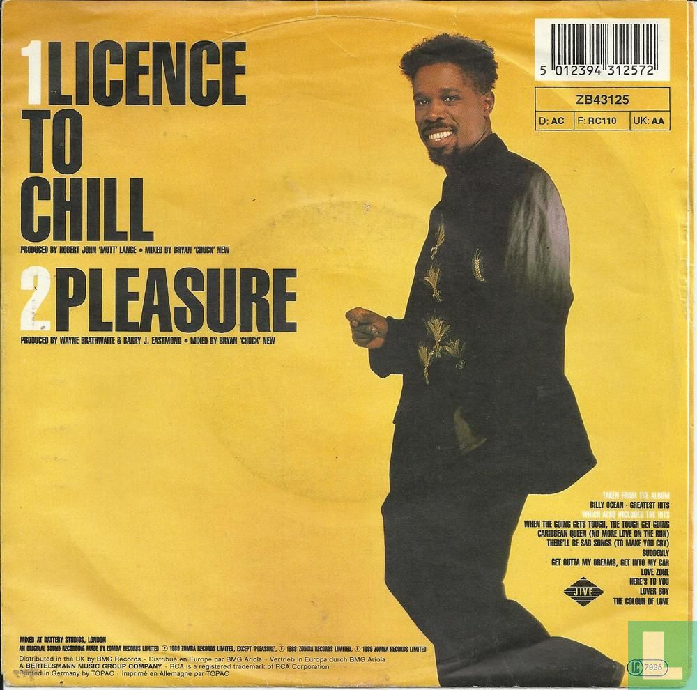 License to Chill Single ZB43125 (1989) - Billy Ocean - LastDodo