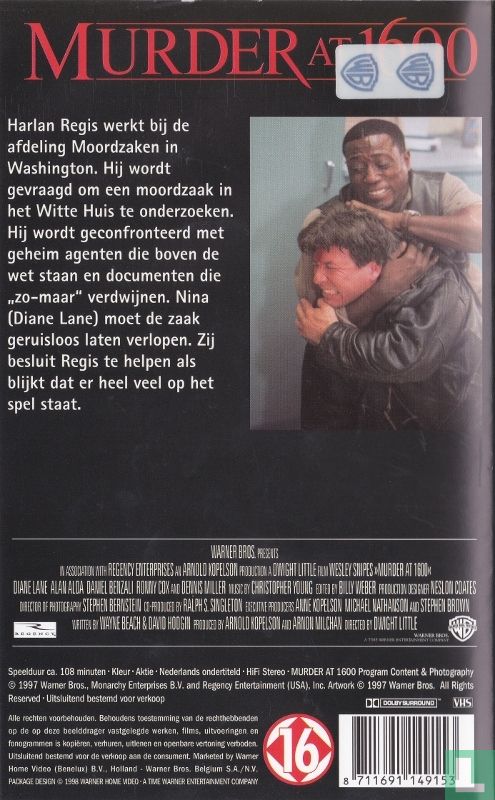 Murder At 1600 Dvd