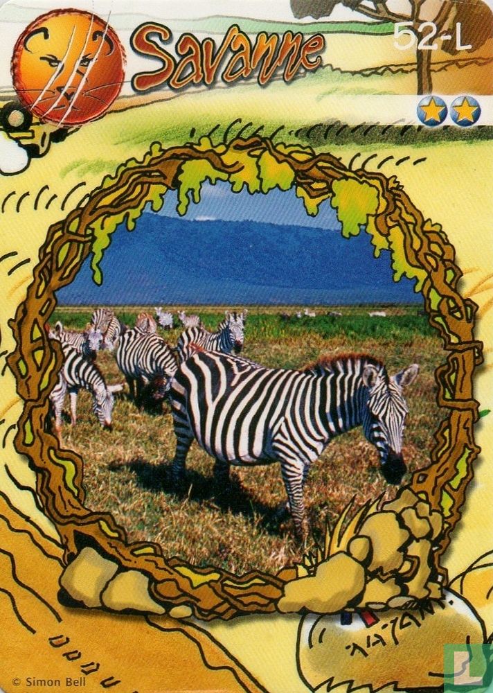 Zebra 52-L (2005) - Jetix 3D Jungle Cards - LastDodo