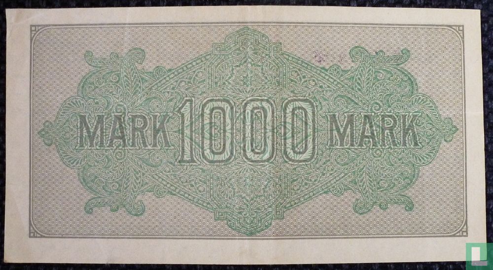 Reichsbank, 1000 Mark 1922 (P.76d - Ros.75k) (1922) - Reichsbanknote ...