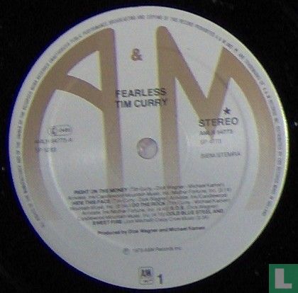 Fearless LP: AMLH 64773 (1979) - Tim Curry - LastDodo
