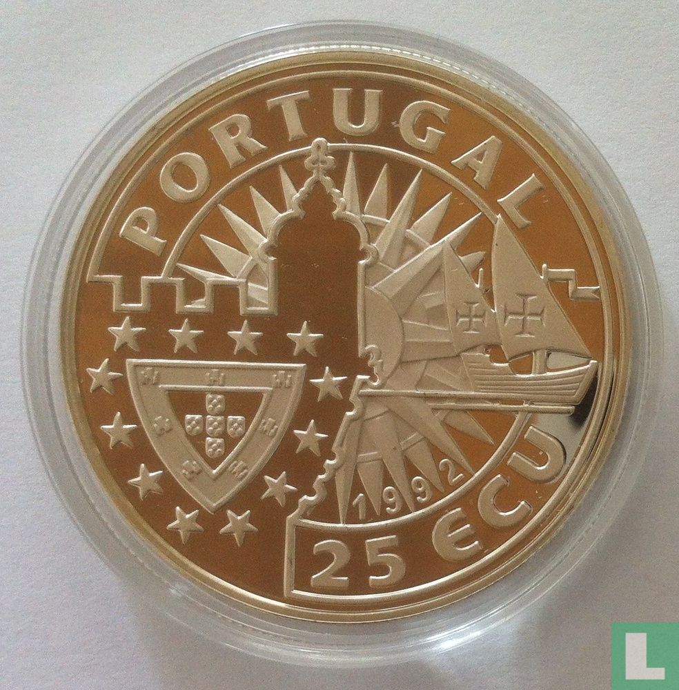 Portugal 25 ECU 1992 D. João II (1992) - ECU tokens - LastDodo