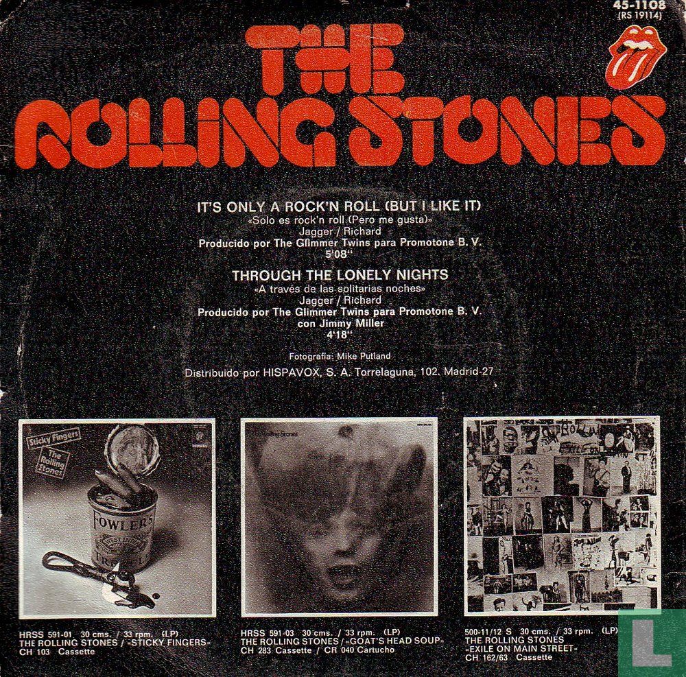 It's Only Rock 'n' Roll (But I Like It) Single 45-1108 (1974) - Rolling Stones, The - LastDodo