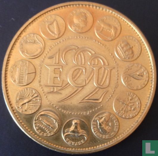 Frankrijk ECU 1992 Europa (1992) - Penningen en ÉCU - LastDodo