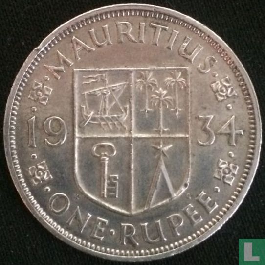 Mauritius 1 rupee 1934 KM# 17 (1934) - Mauritius - LastDodo
