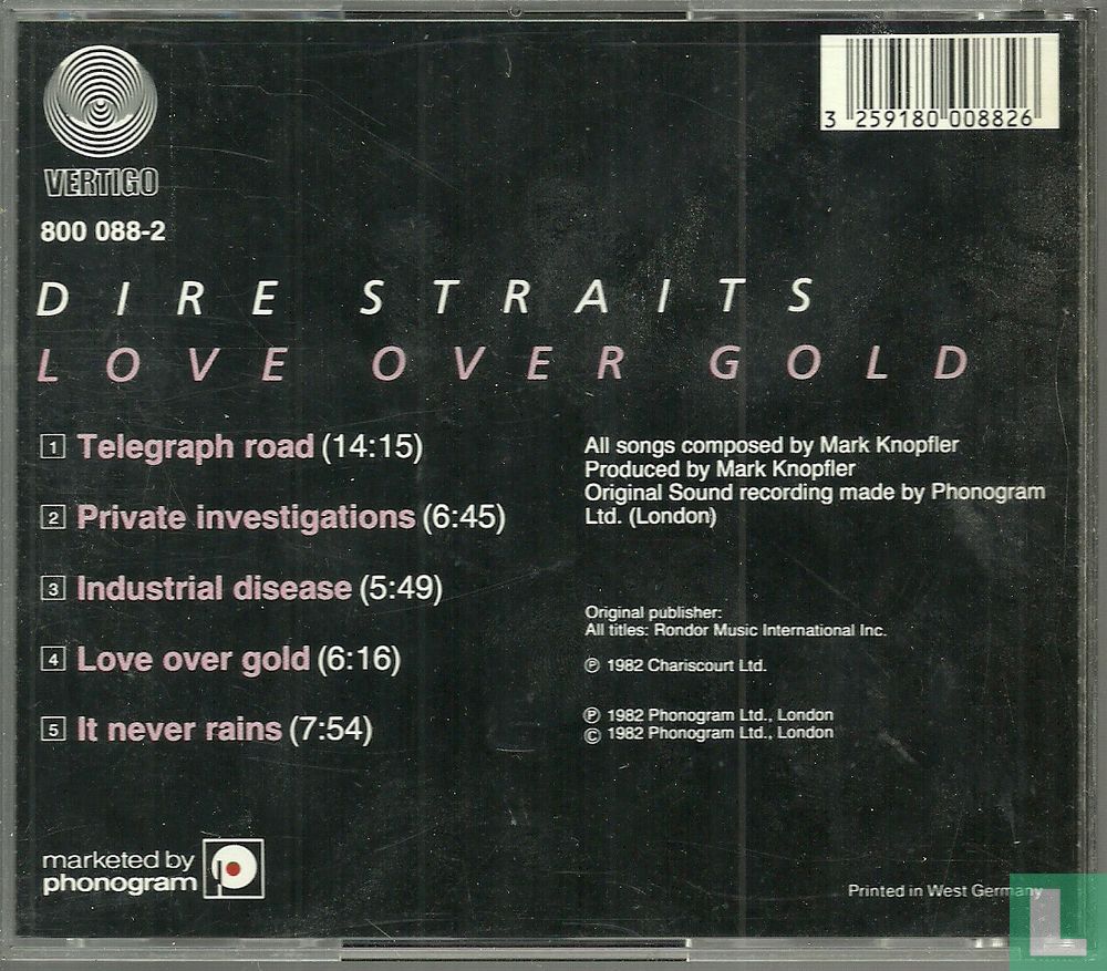 Love over gold CD: 800 088-2 - Dire Straits - LastDodo