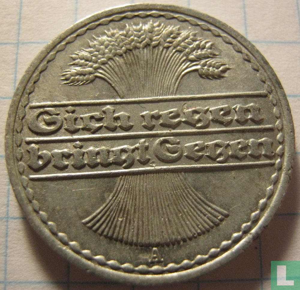 Duitse Rijk 50 pfennig 1922 (A) KM# 27 (1922) - Duitsland - LastDodo