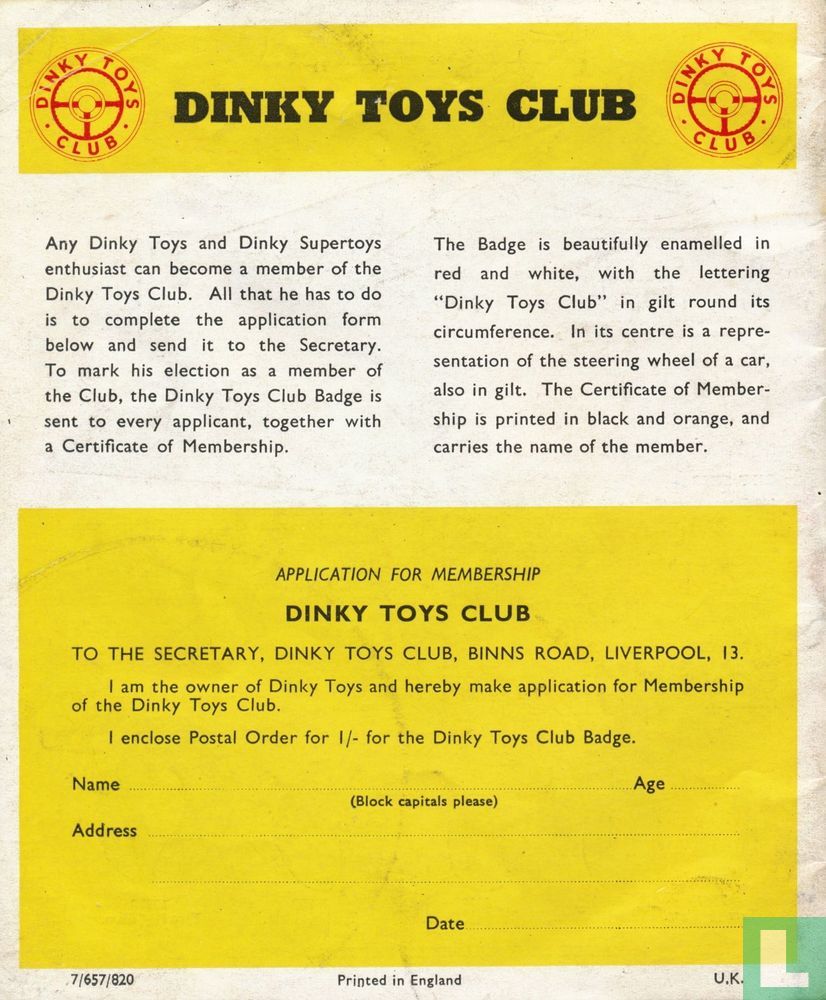 Dinky Toys & Dinky Supertoys (1957) - Dinky Toys - LastDodo