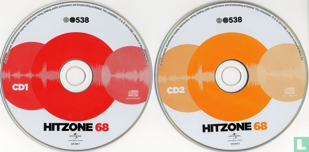 Radio 538 - Hitzone 68 CD 535 009-0 (2014) - Diverse artiesten - LastDodo