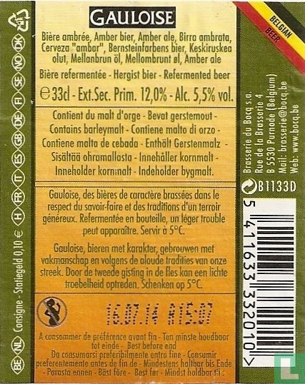 Gauloise Ambrée Amber (2014) - Du Bocq, Purnode - LastDodo