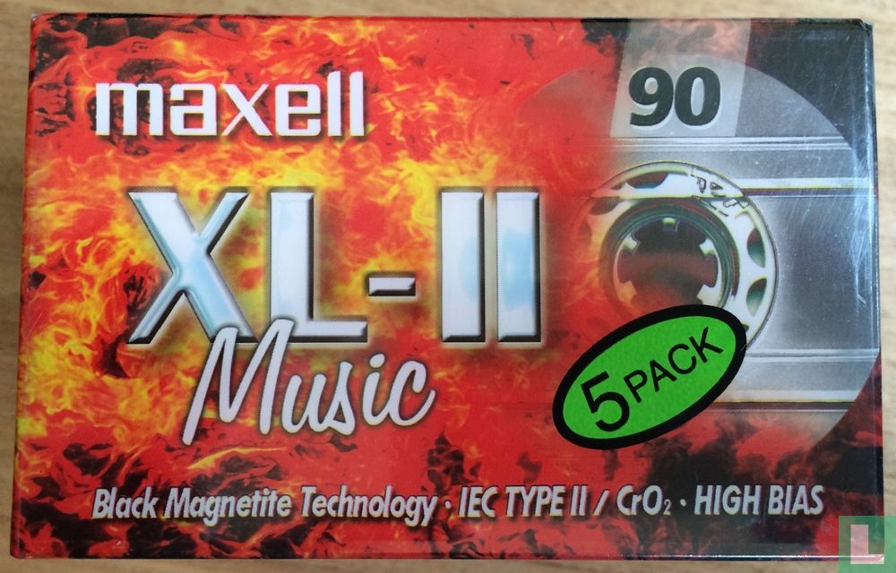 Maxell XL-II Music 5-pack 90 (2002) - Maxell - LastDodo