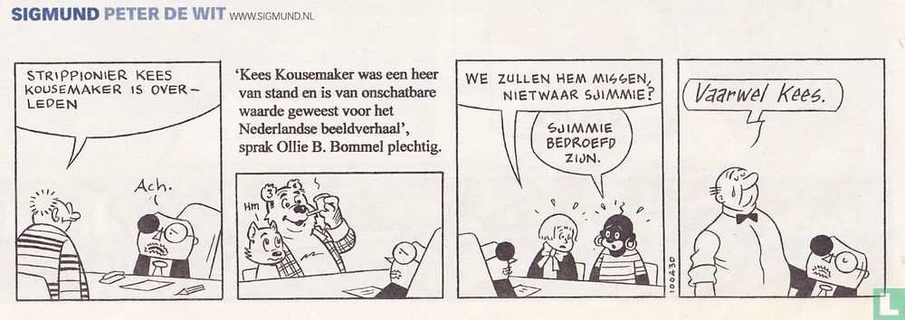 Sigmund [Comic pioneer Kees Kousemaker has passed away] (2010 ...