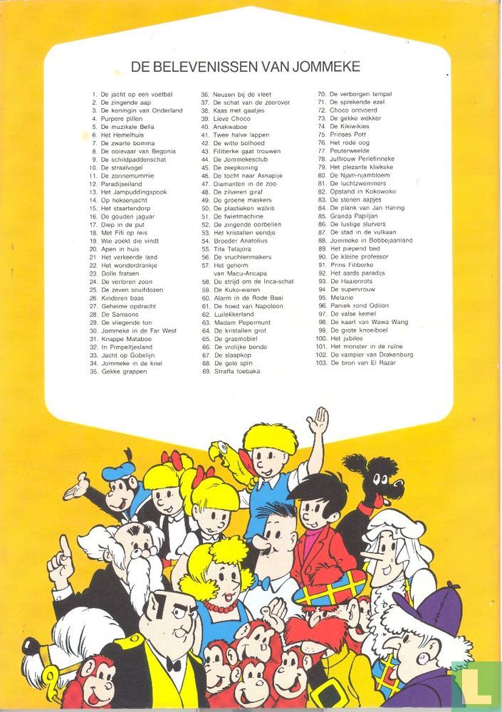 De kaart van Wawa Wang 98 (1981) - Jommeke - LastDodo
