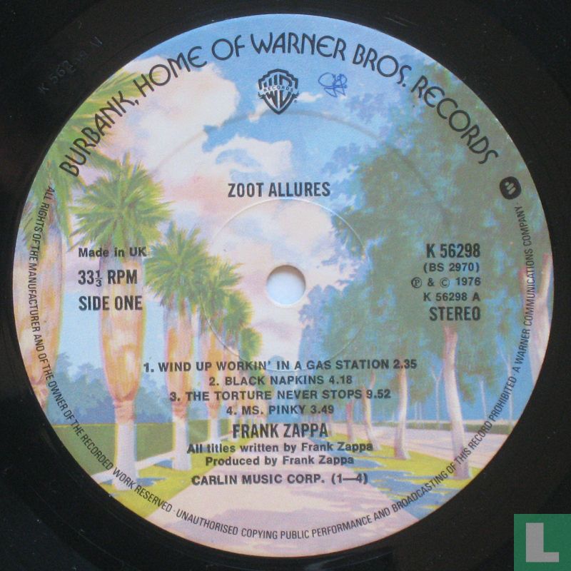 Frank Zappa Zoot Allures
