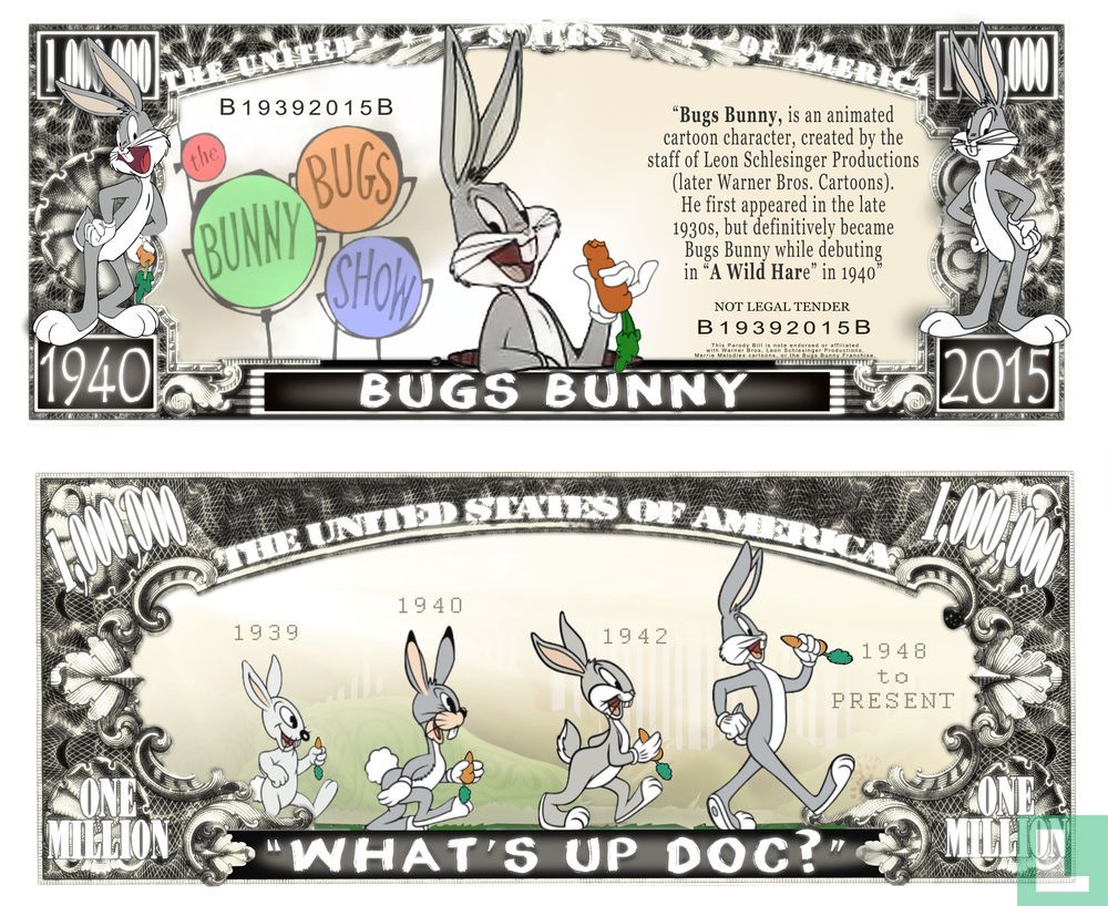 Bugs Bunny dollar bill (2015) - Curiosa - LastDodo
