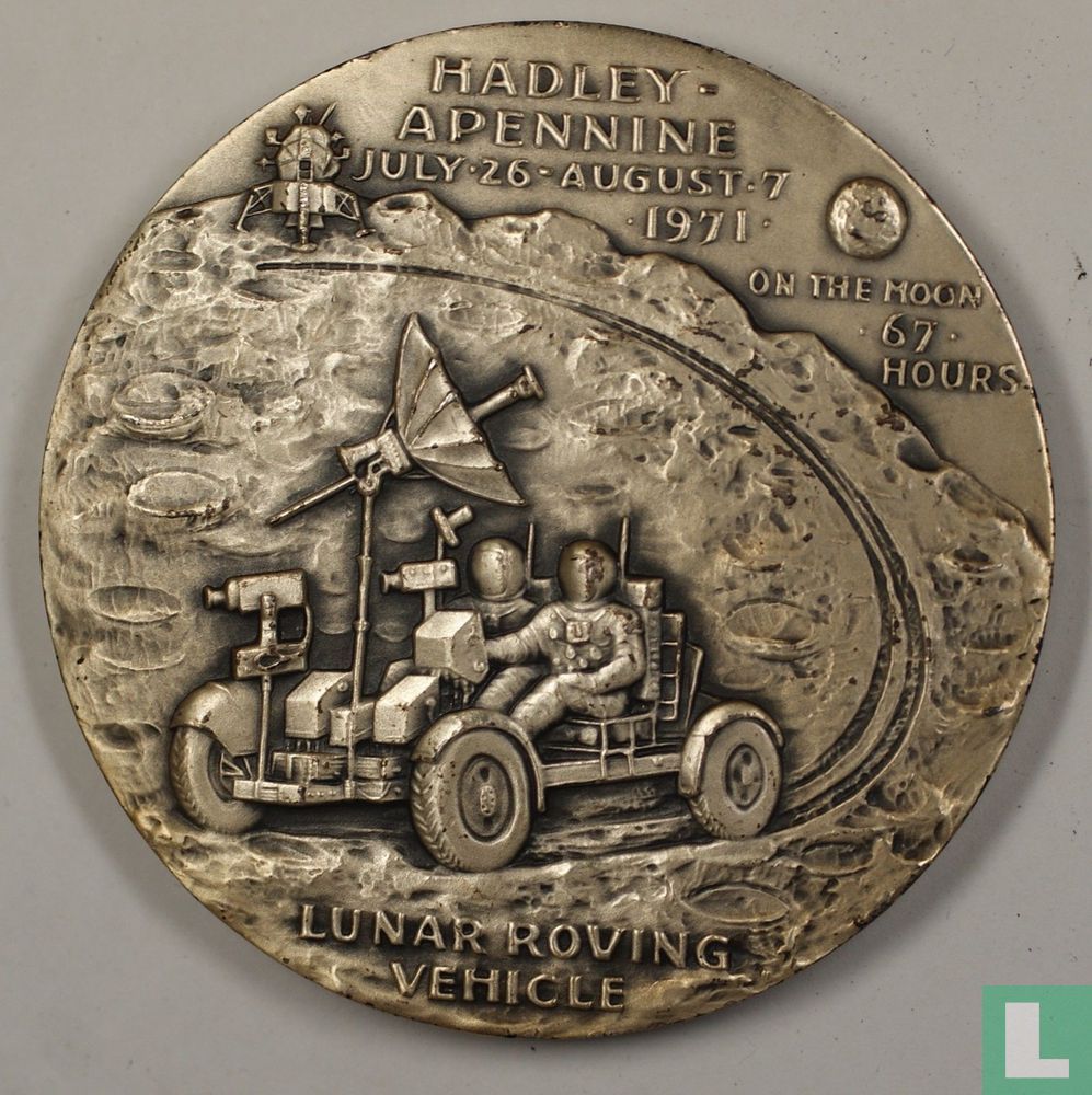 USA Apollo XV space 1971 (Silver) (1971) - Commemorative tokens - LastDodo