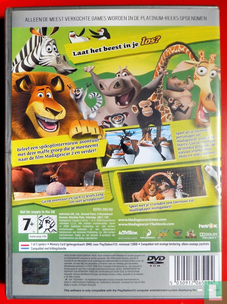 Madagascar 2 (Platinum) (2008) - Sony Playstation 2 - LastDodo
