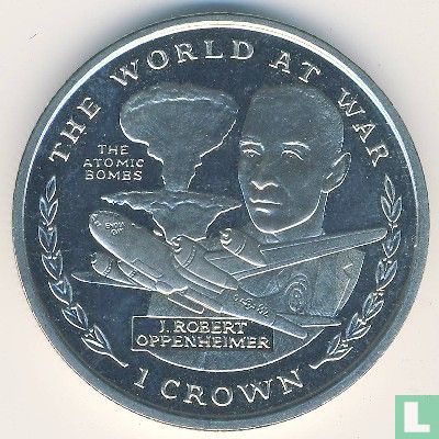 Gibraltar 1 crown 1999 "The world at war - J. Robert Oppenheimer" KM ...