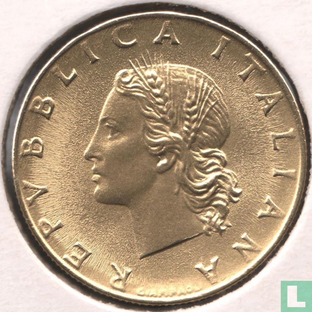 Italy 20 lire 1958 KM# 97.1 (1958) - Italy - LastDodo