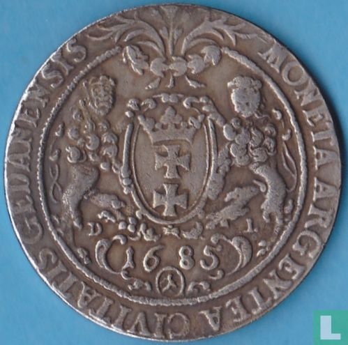 Danzig 1 thaler 1685 KM# 76 (1685) - Danzig - LastDodo