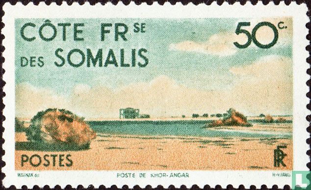 Khor-Angar 50 (1947) - Somalikust - Frans Protectoraat - LastDodo