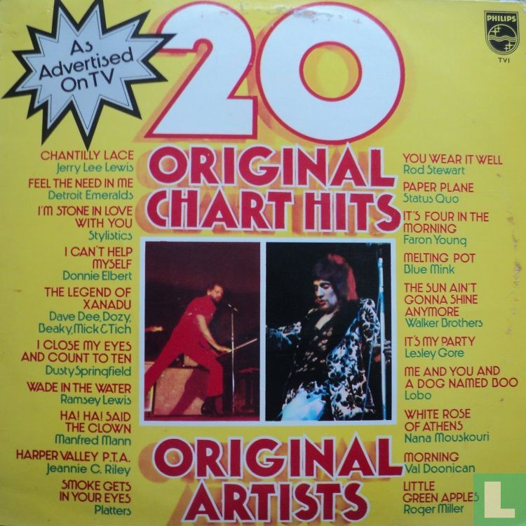 20 Original Chart Hits - Original Artists LP 6448 010 (1973) - Diverse ...