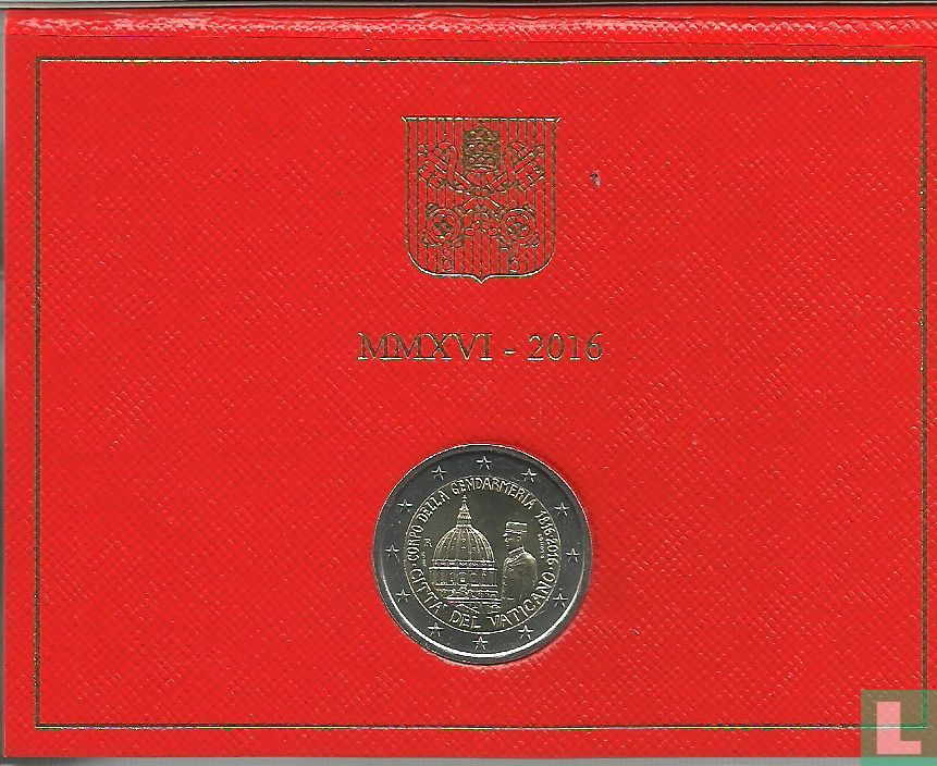 Vaticaan 2 euro 2016 (folder) "Bicentenary of the Vatican Gendarmerie" KM# 484 (2016) - Vaticaan ...
