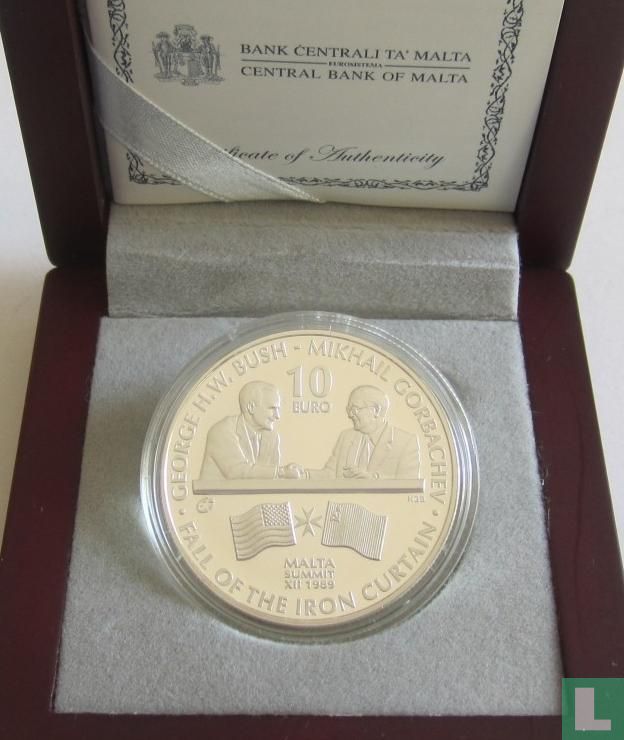 Malta 10 euro 2015 (PROOF) "Bush-Gorbachev Malta Summit in 1989" KM ...