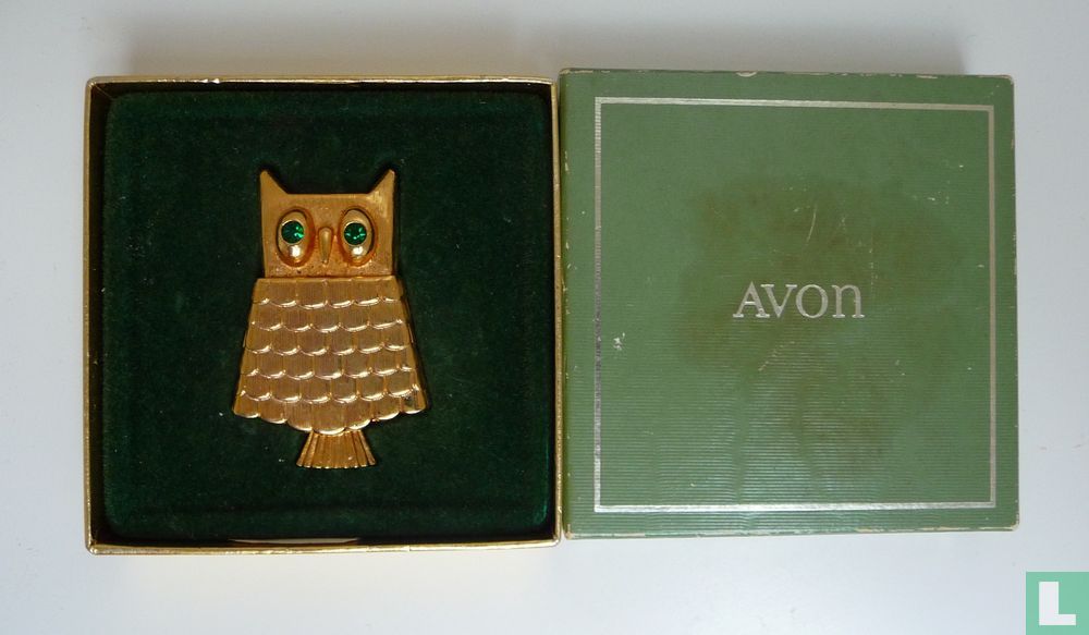 Owl pin perfume glace (1968) - AVON - LastDodo