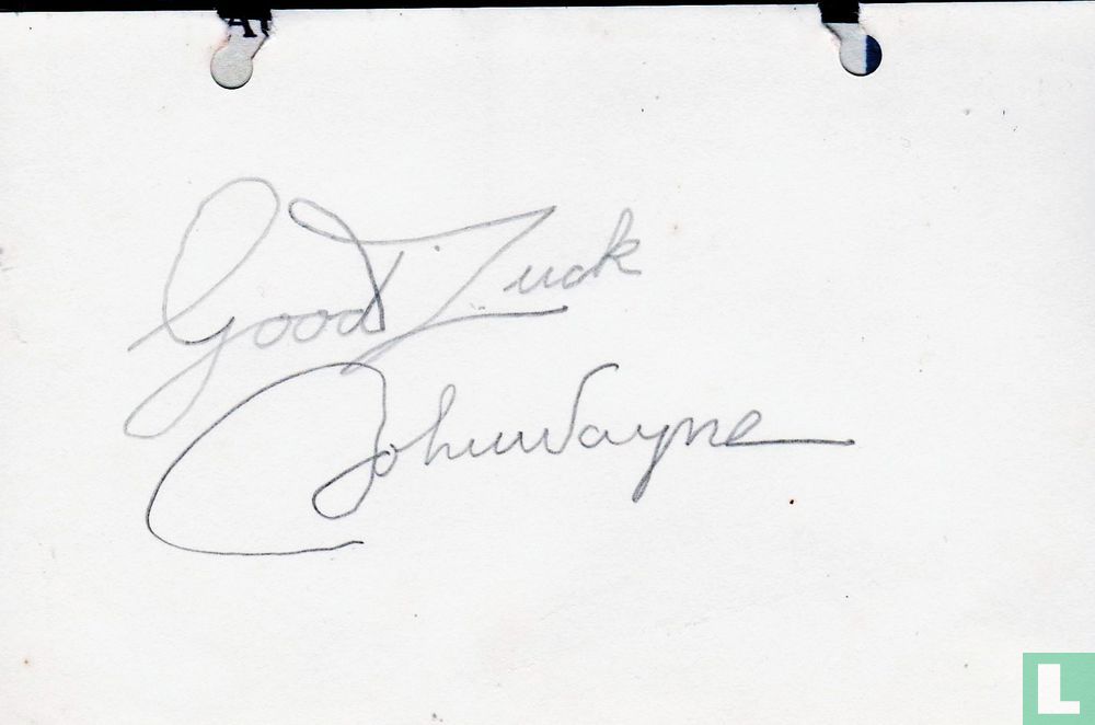 John Wayne- Original Autograph- signed in Person (1970) - Wayne, John ...
