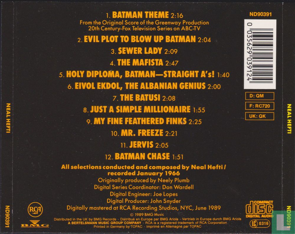 Neal Hefti CD ND90391 (1989) - Hefti, Neal - LastDodo