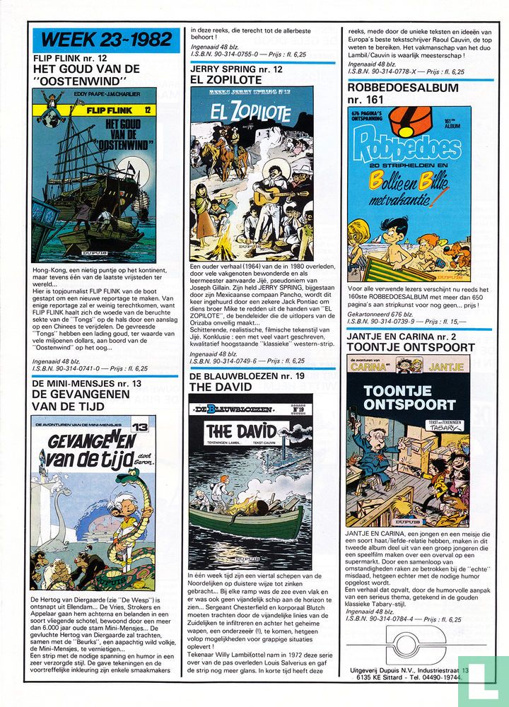 Dupuis Stripinfo 2de kwartaal 1982 (1982) - Dupuis - LastDodo