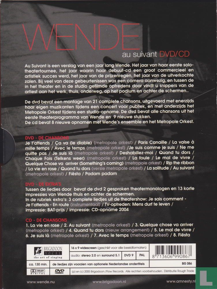Wende - Au Suivant DVD (2005) - DVD - LastDodo