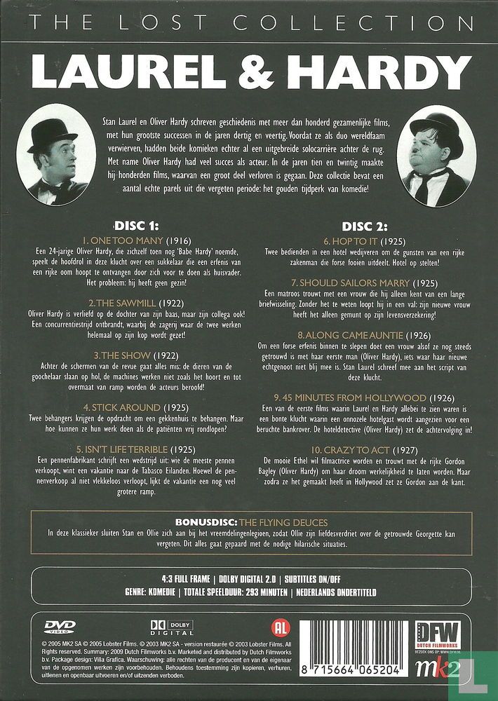 Laurel & Hardy - The Lost Collection DVD (2009) - DVD - LastDodo