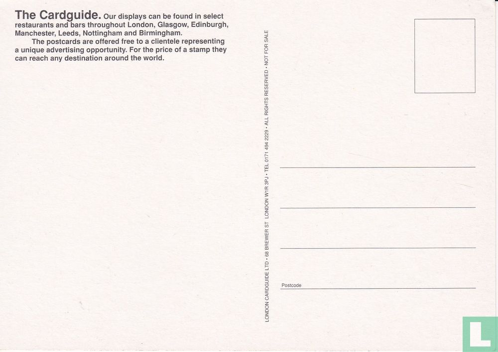 London Cardguide The Cardguide "Take A Free Postcard!" - London ...